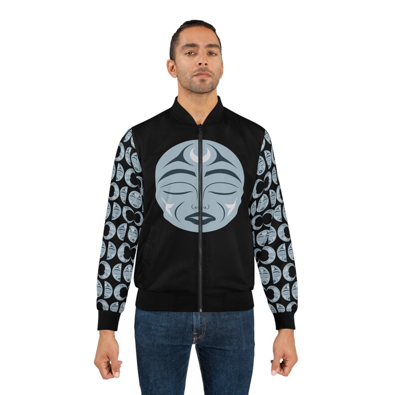 Coast Salish Moon Indigenous Native Men's Bomber Jacket (AOP) - Etsy