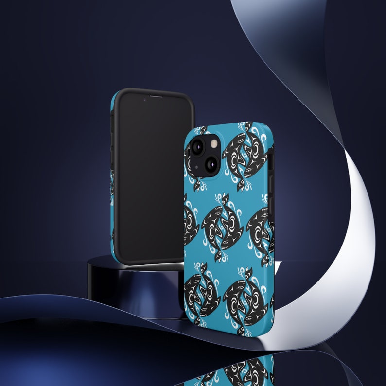 Coast Salish orca, arte indígena, arte nativo, orca Tough Phone Cases ...