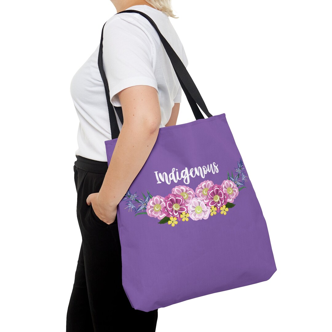Indigenous Native Coast Salish Nootka Rose Camas Buttercup Tote Bag ...