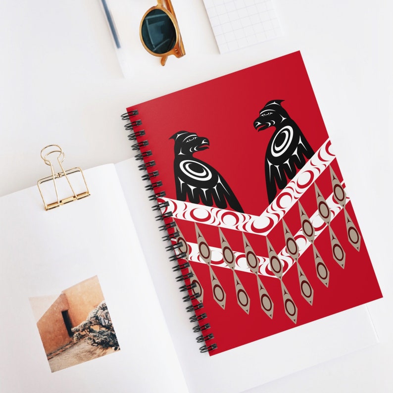 Indigenous Native Coast Salish Regalia Spiral Notebook - Ruled Line - Etsy