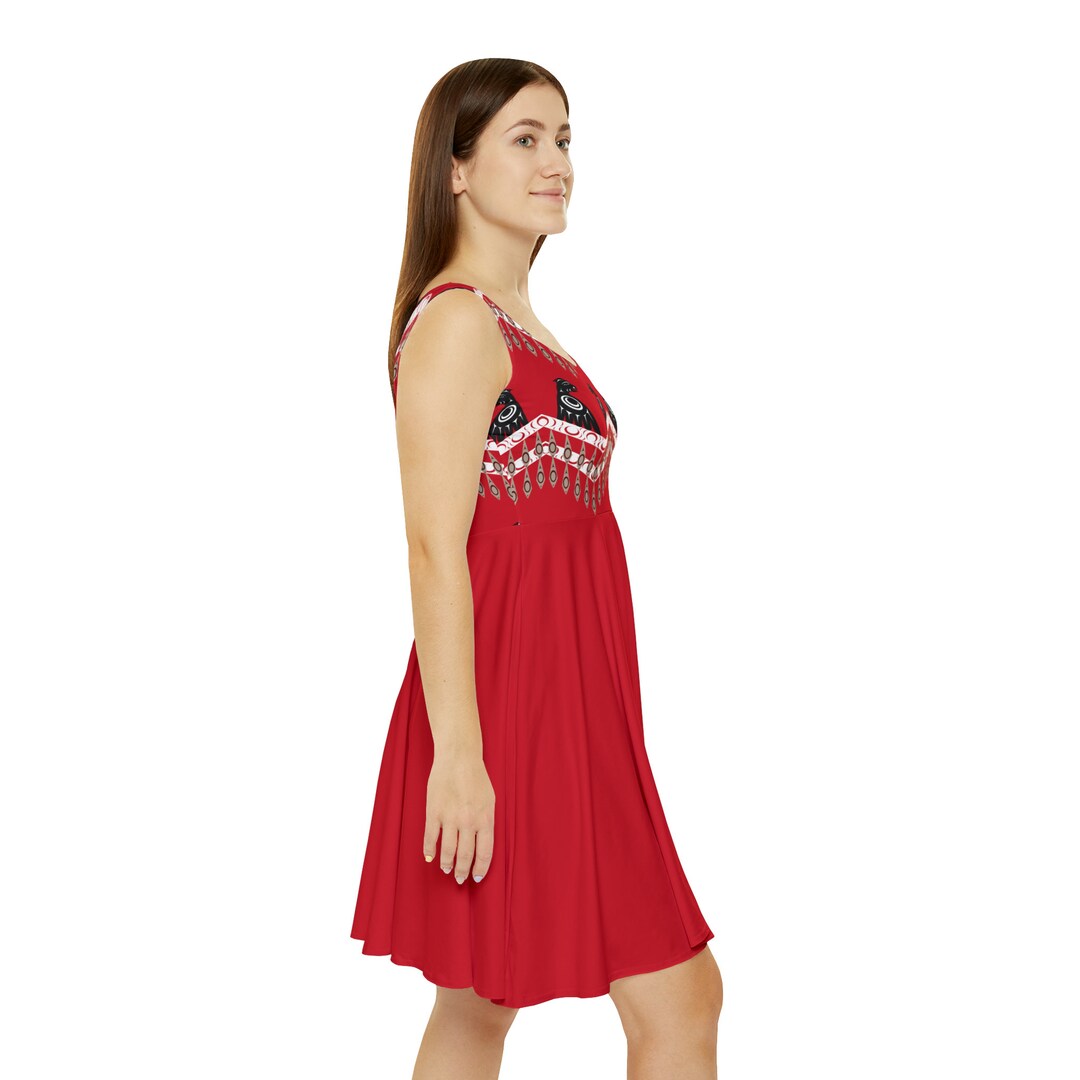 Coast Salish Regalia, Paddles, Eagle Thunderbird Women's Skater Dress ...