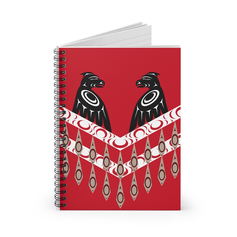 Indigenous Native Coast Salish Regalia Spiral Notebook - Ruled Line - Etsy