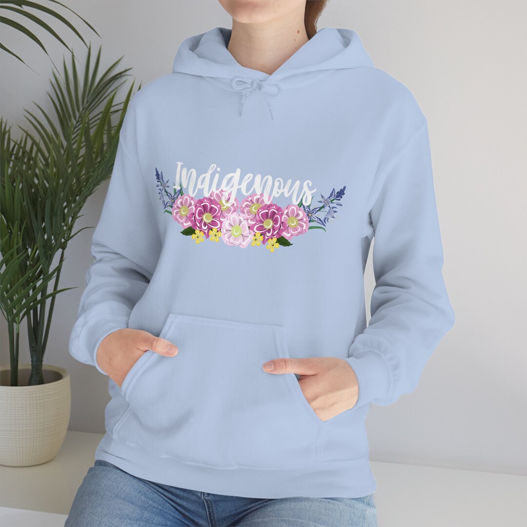 Indigenous Native Coast Salish Floral Unisex Heavy Blend Hooded ...