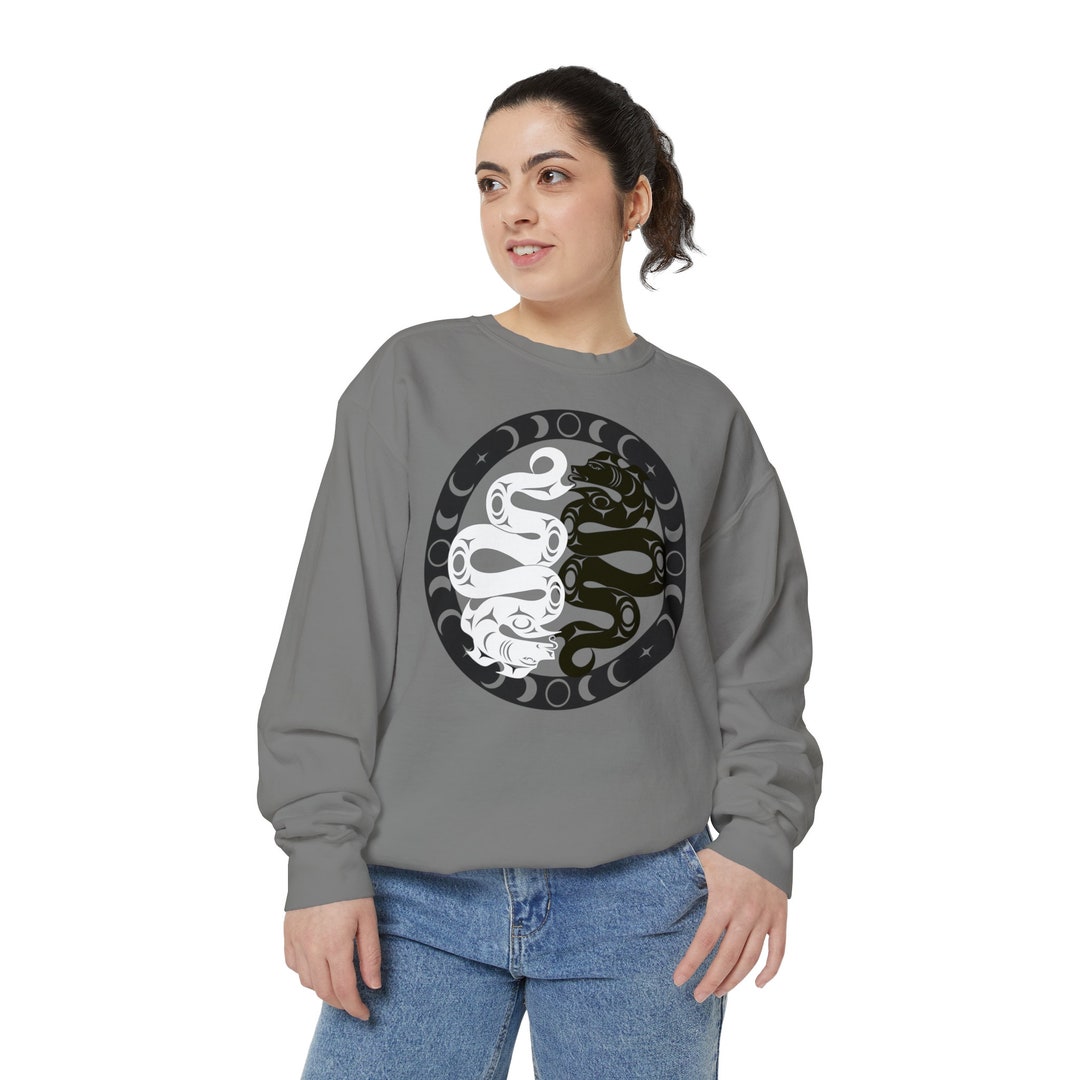 Coast Salish Sea Serpent Balance Crescents Moon Phases - Etsy