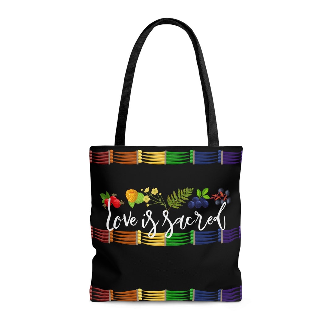 Love is Sacred Indigenous Native Two Spirit Pride Lgbtq Tote Bag (AOP ...