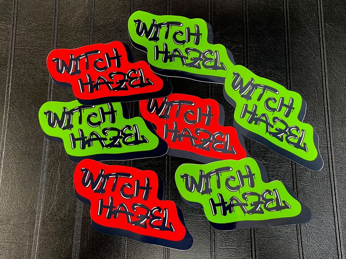 Witch Hazel Tattoo Bottle Label Die Cut Sticker Graffiti Style - Etsy