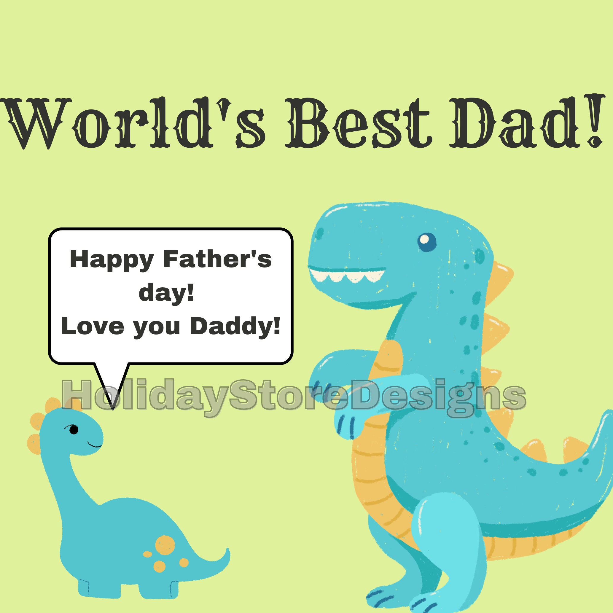 Father's Day Dinosaur Card for Download - Etsy