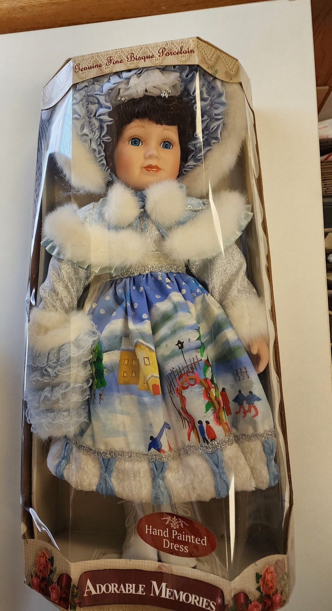 Adorable Memories Porcelain Doll Hand Painted Winter Dress - Etsy