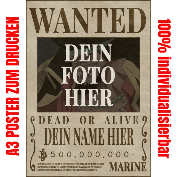 One Piece Wanted Poster Template