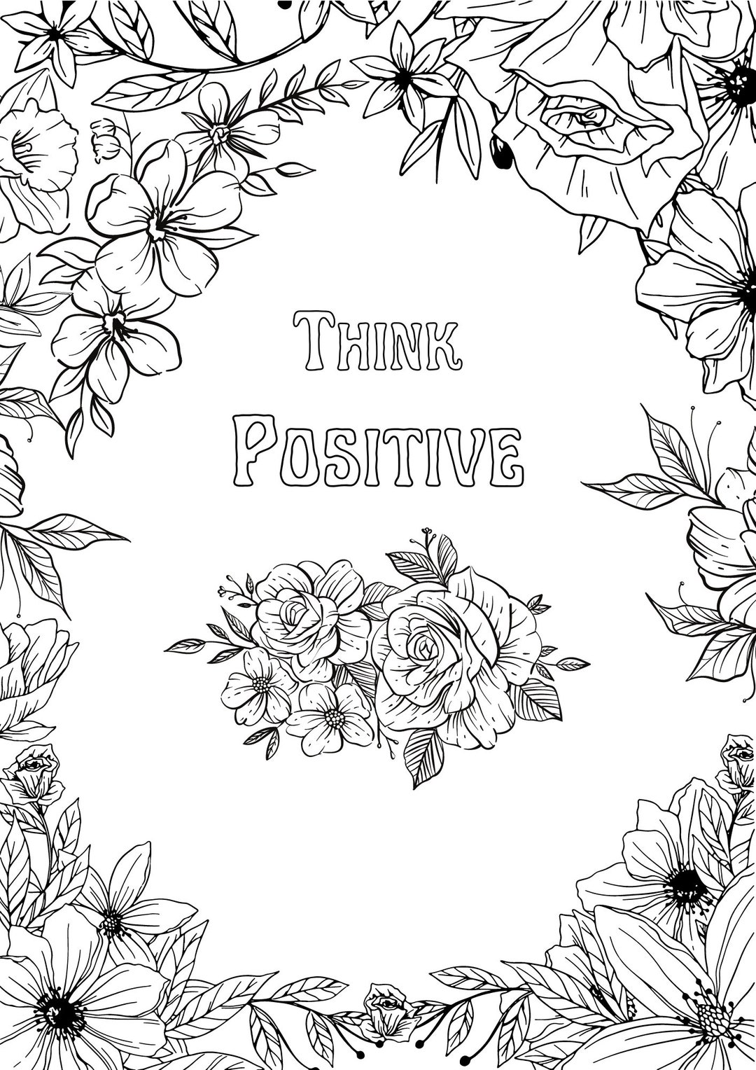 Single Spring Coloring Page - Etsy