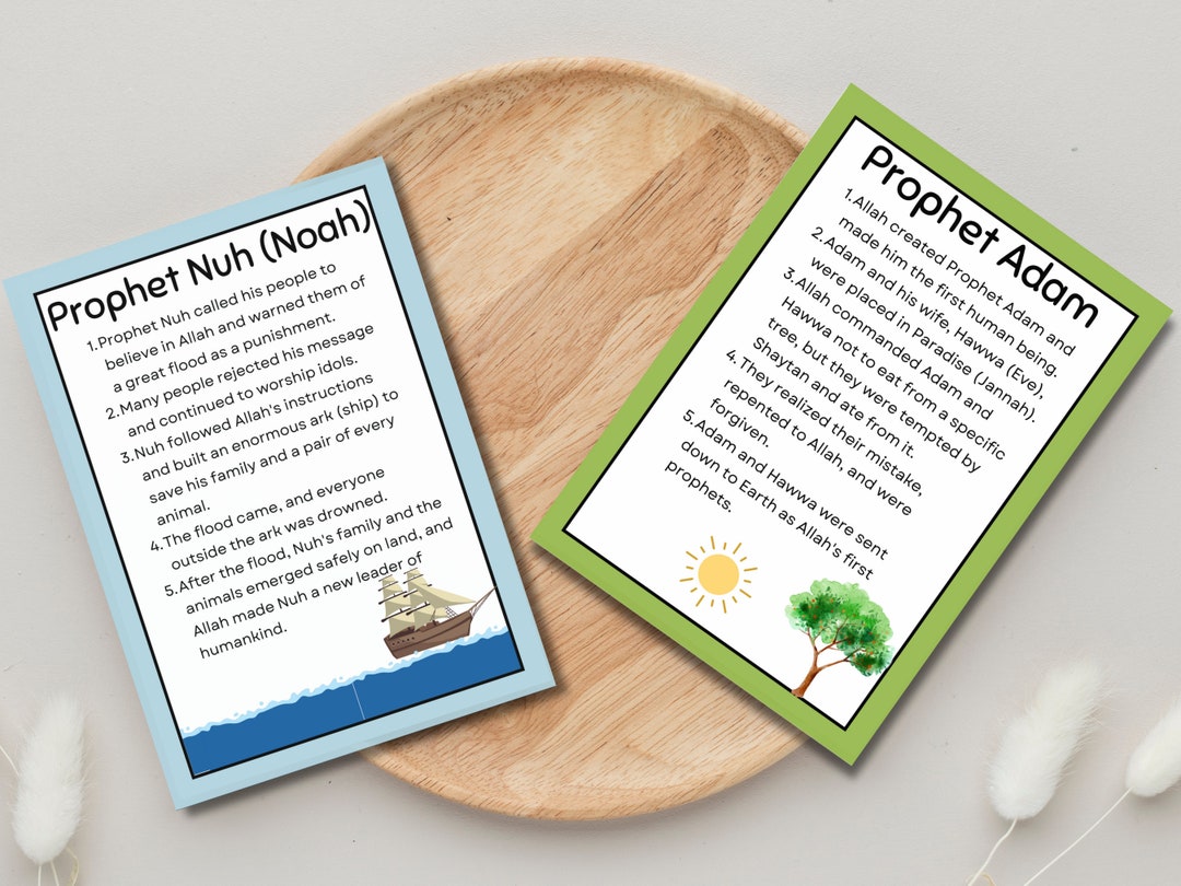 Prophets in Islam Stories, Ramadan Activity, Islamic Flashcards ...
