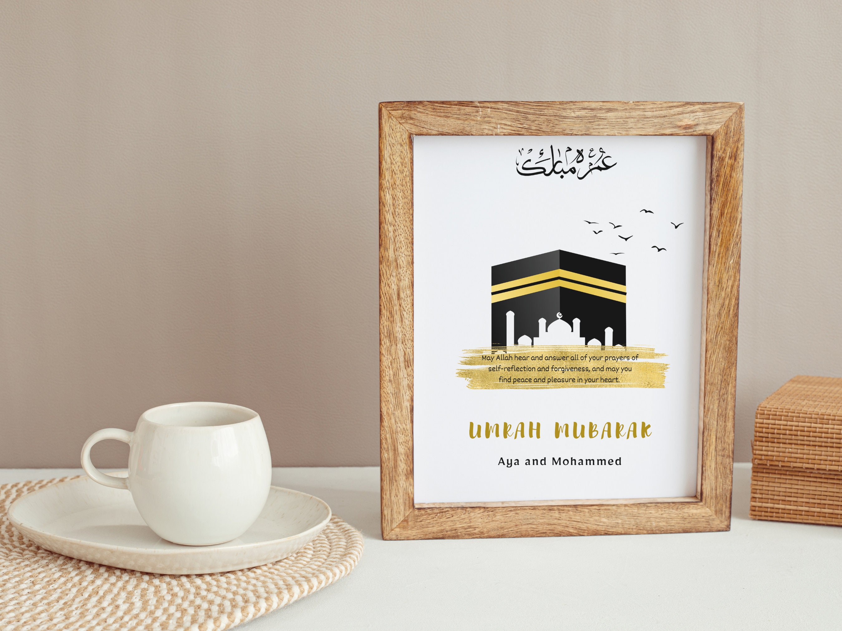 Personalized Umrah Mubarak Printable | Umrah Gift | Digital Print ...