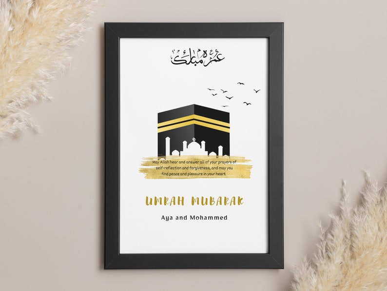 Personalized Umrah Mubarak Printable | Umrah Gift | Digital Print ...