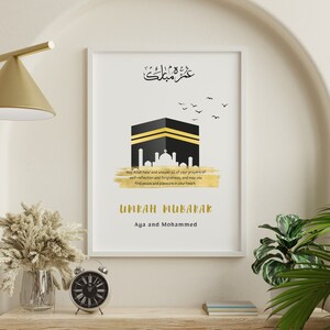 Personalized Umrah Mubarak Printable | Umrah Gift | Digital Print ...