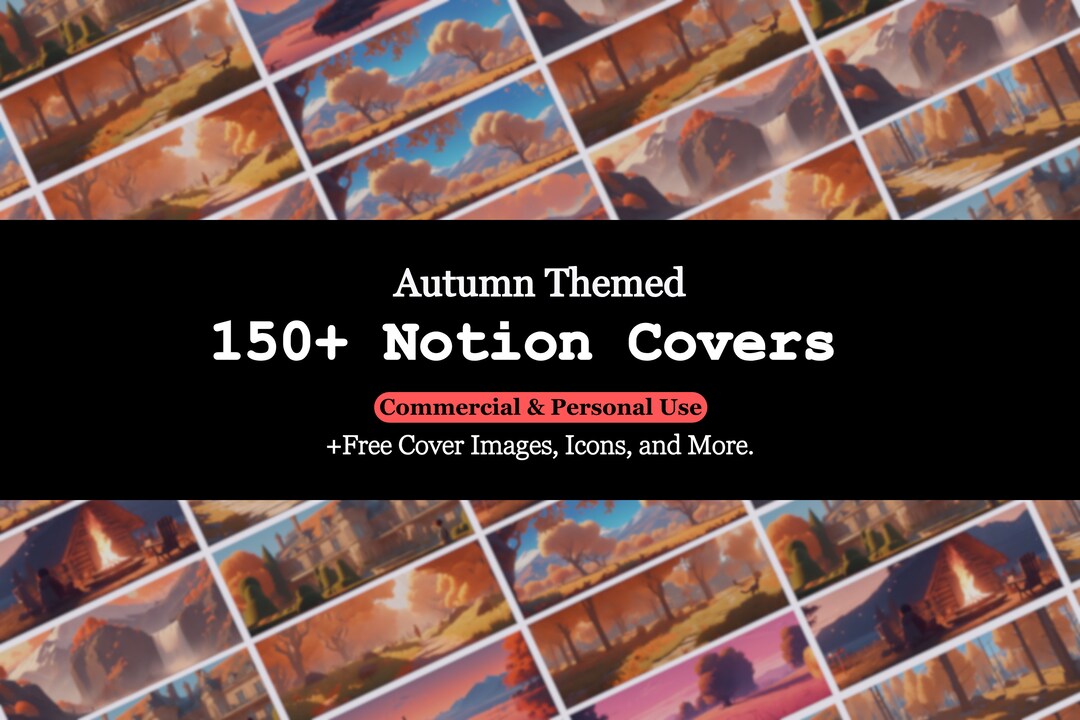 150 Notion Covers autumn Inspired Notion Dashboard Notion - Etsy