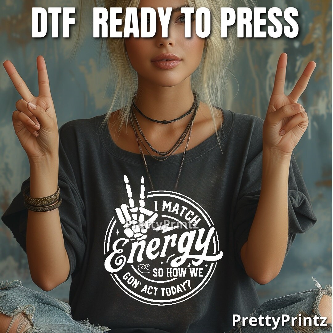 Ready to Press Match Energy DTF, Hot Transfers, Apparel Image, Custom ...