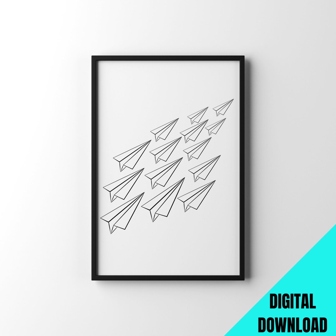 Paper Planes Instant Download Poster- Digital Instant Artwork ...