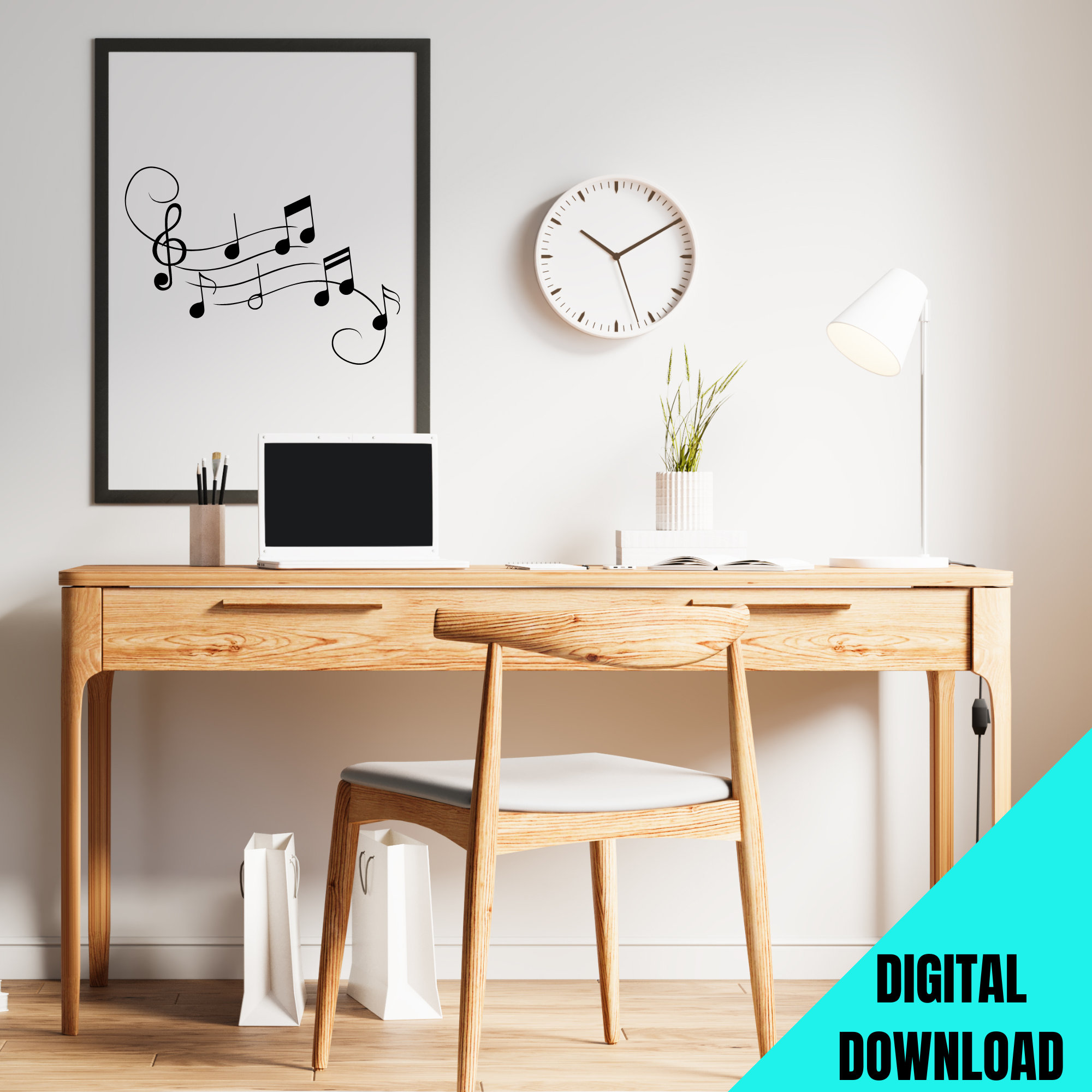 Minimalist Music Notes Print: Melody Line Art (digital Download) - Etsy