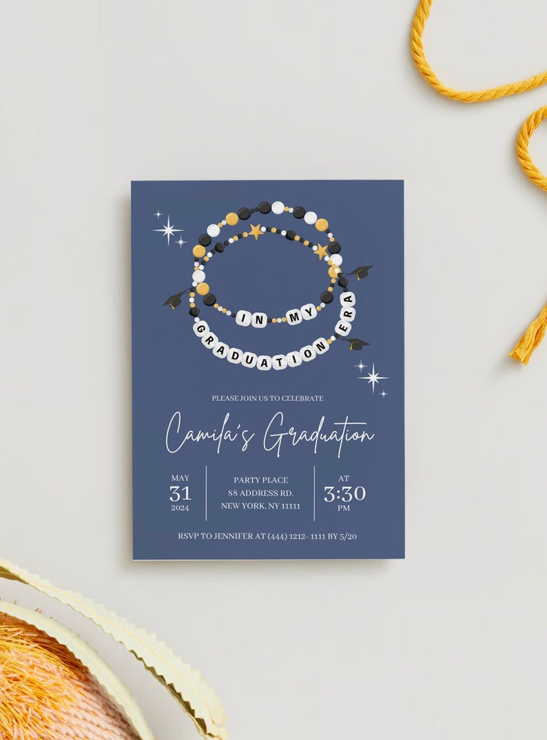 In My Graduation Era Themed 5x7 Graduation Invitation Digital Instant ...