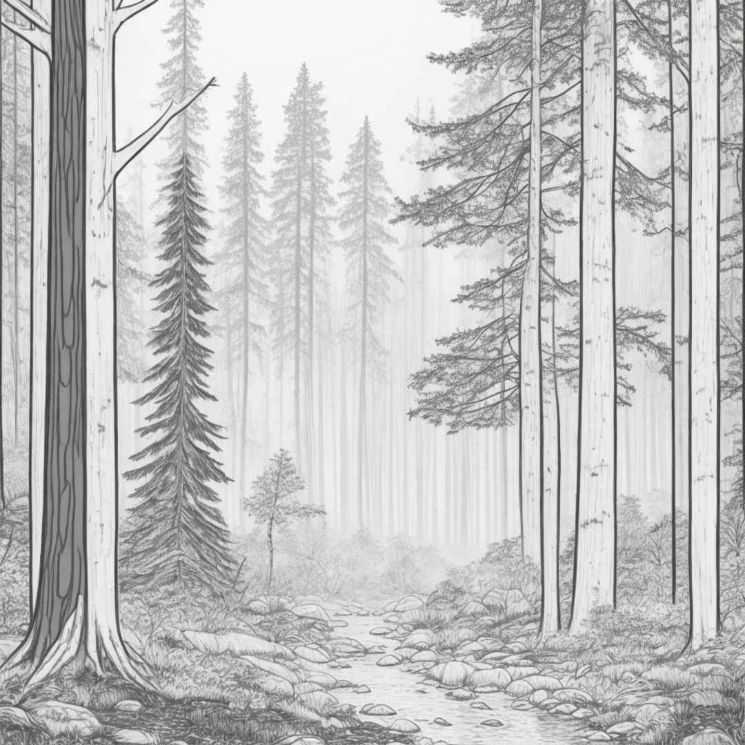 Outdoornerdart Pacific Northwest Coloring Page - Etsy