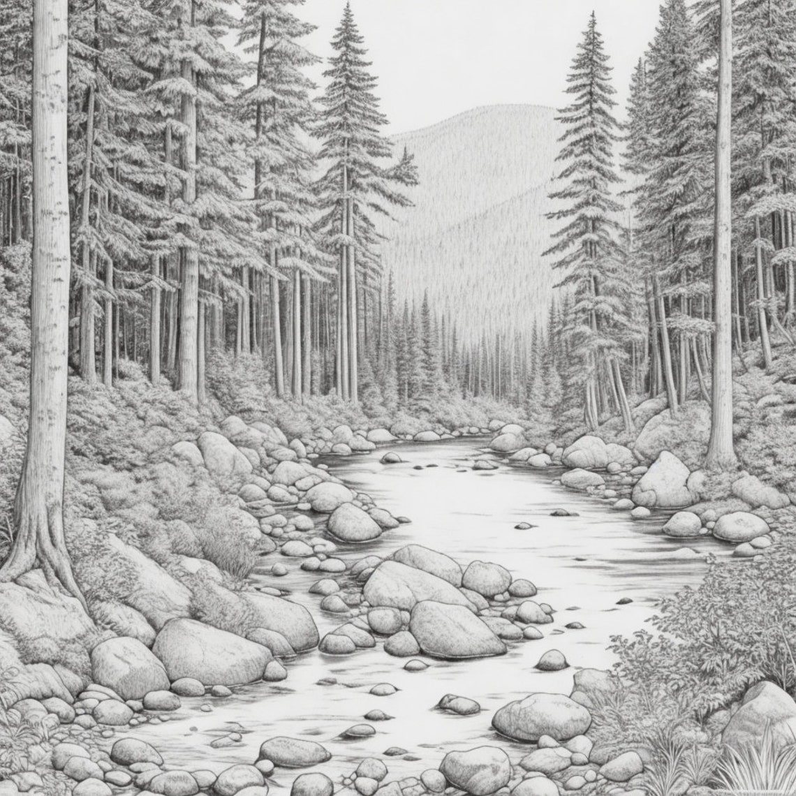 Outdoornerdart - Pacific Northwest Coloring Page 2 - Etsy