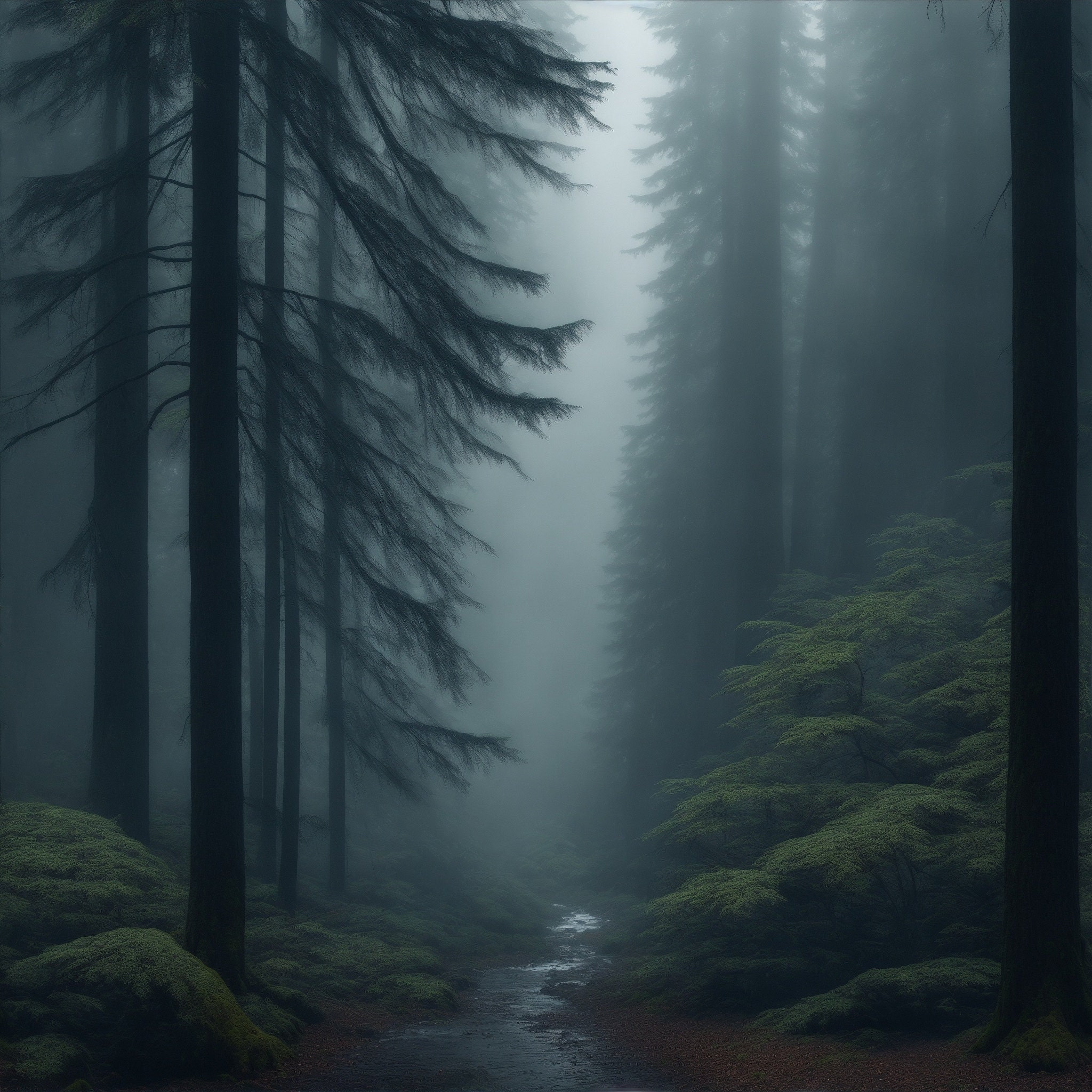 Dreary Pacific Northwest Fall Desktop Background - Etsy