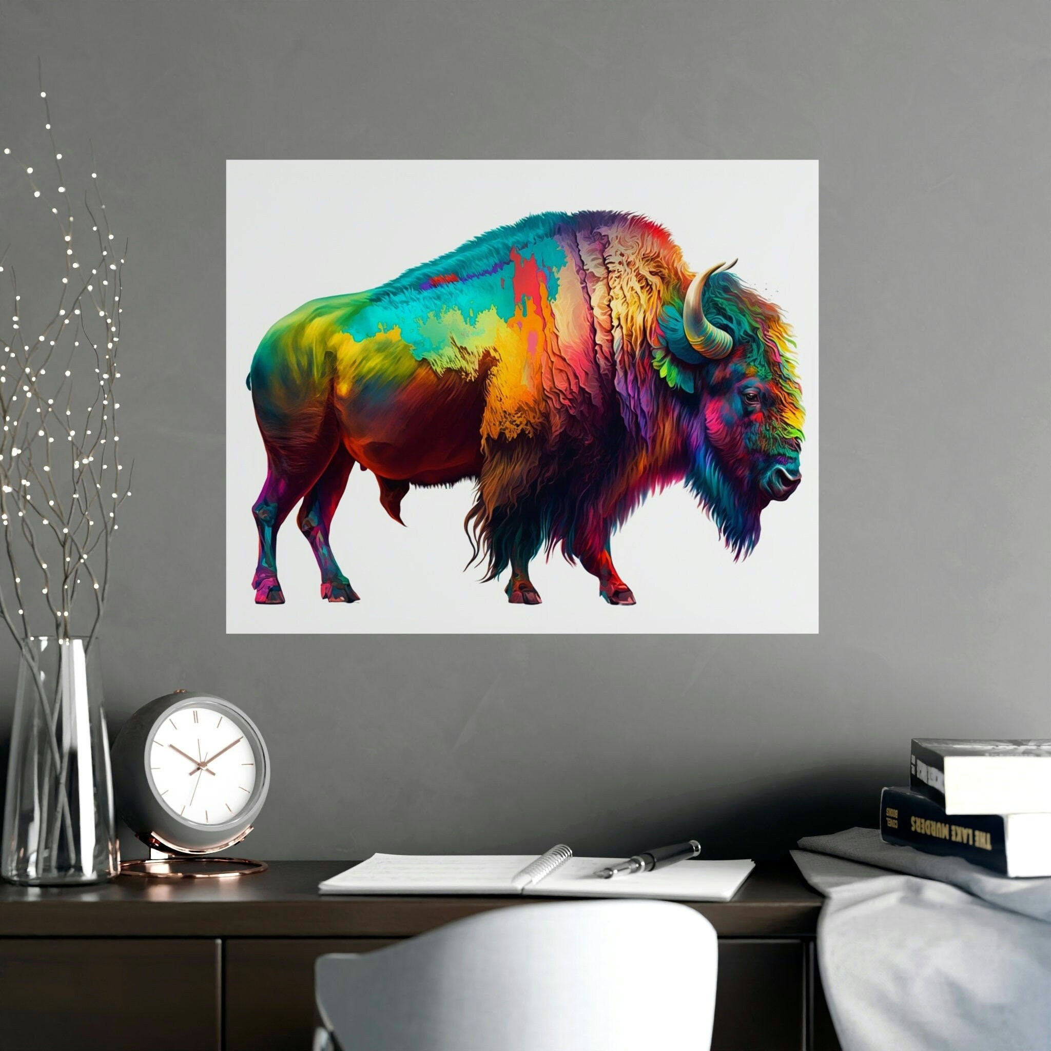 Rainbow Buffalo Sacred Buffalo, Native American Buffalo Art Print ...