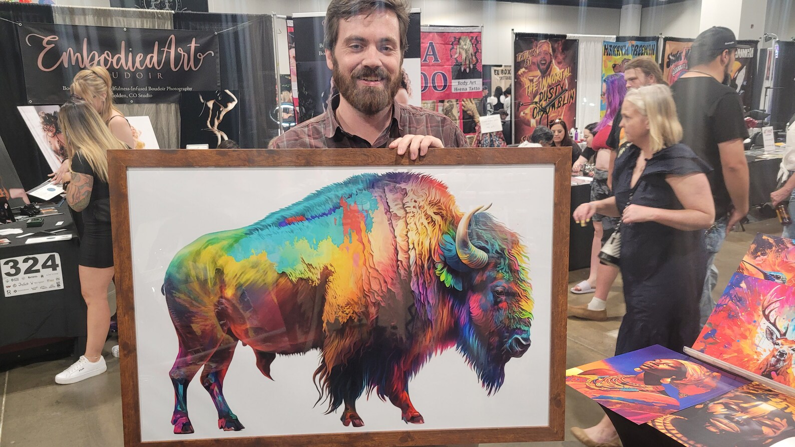 Rainbow Buffalo Sacred Buffalo, Native American Buffalo Art Print ...