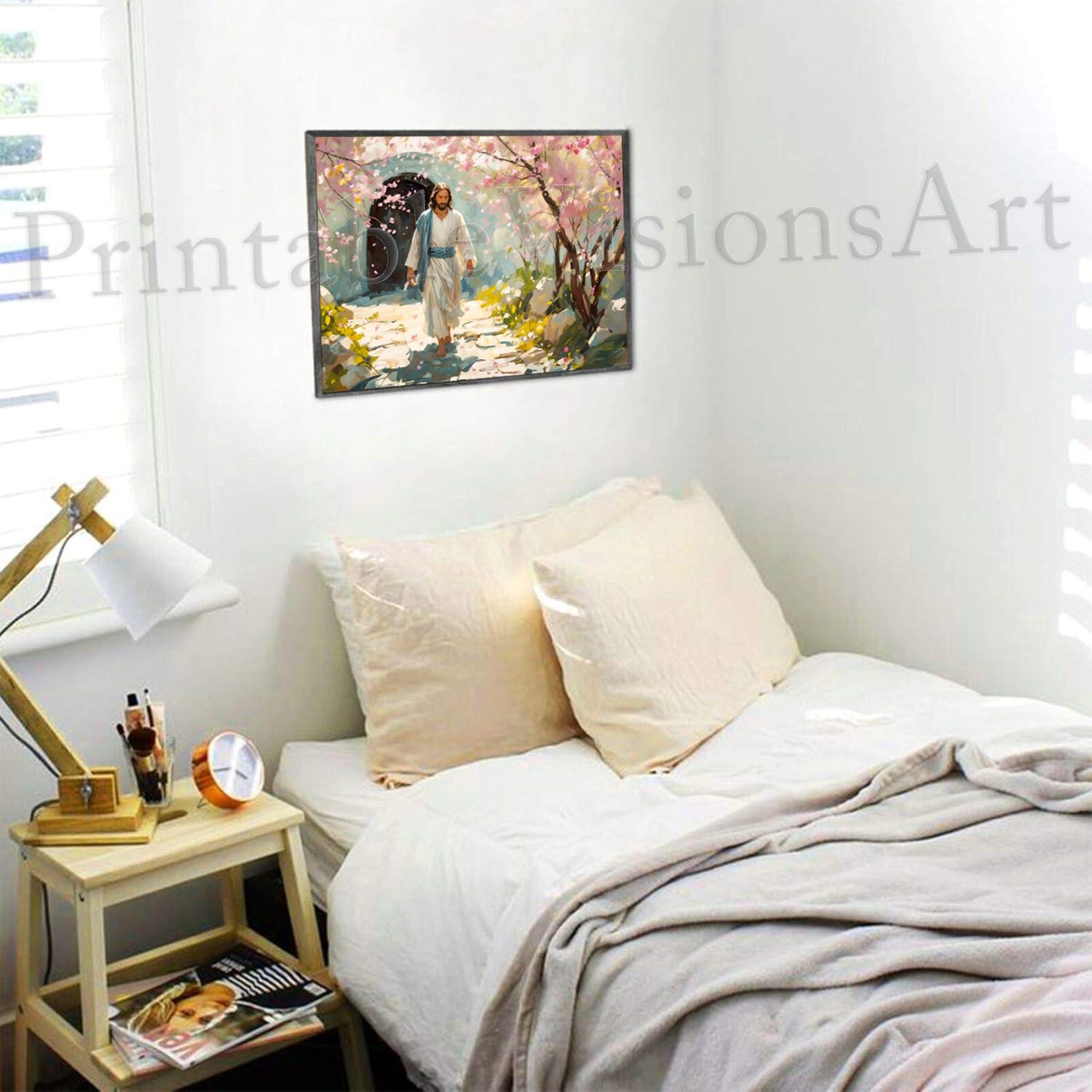 Digital Download: Jesus Christ Resurrected Painting | He is Risen Art ...