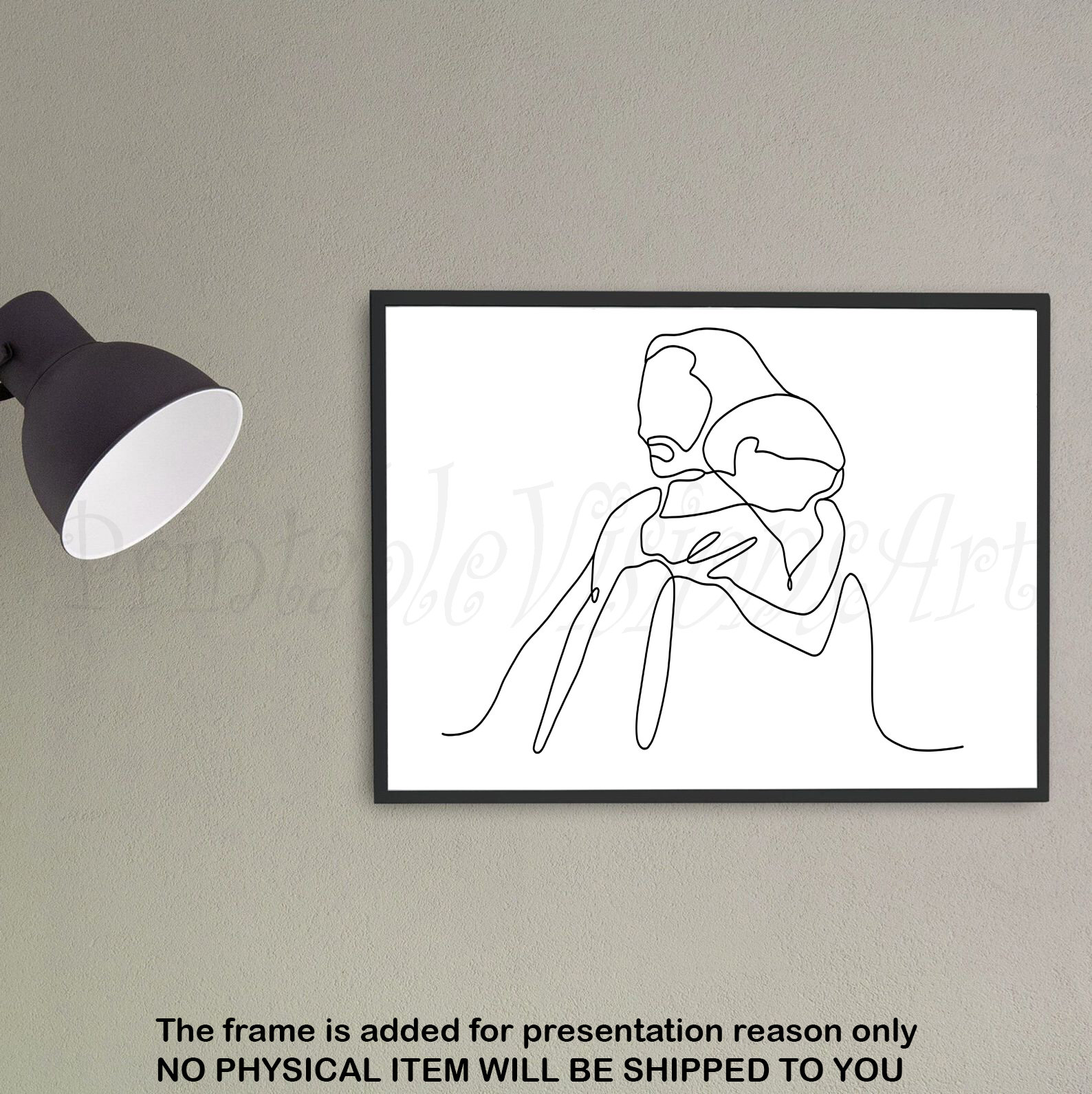 Christ's Embrace -line Art Modern Religious Concept Simple Hand-drawn ...