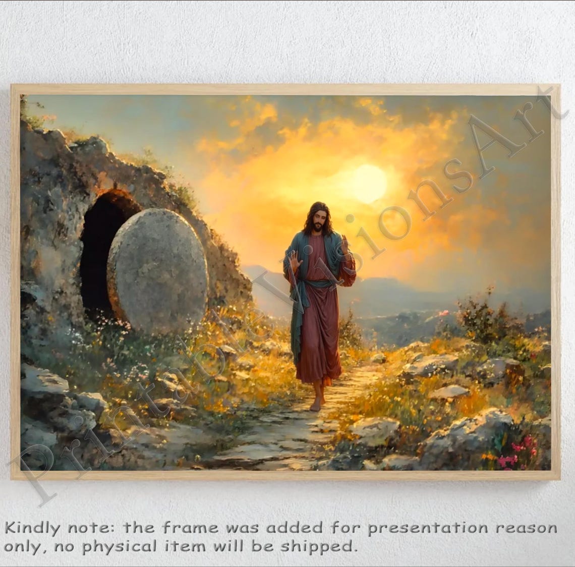 Digital Download: Jesus Christ Resurrected Painting | He is Risen ...