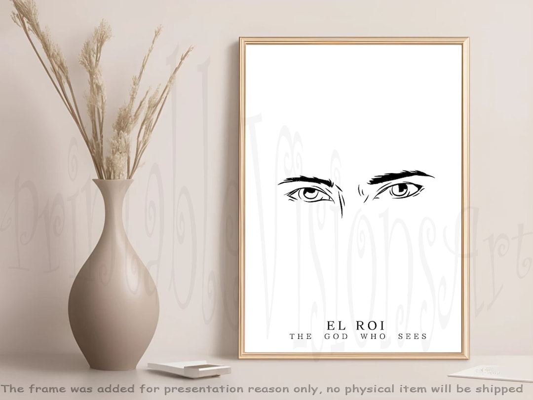 El Roi = El Dios que me ve - Arte lineal bíblico / Concepto religioso ...