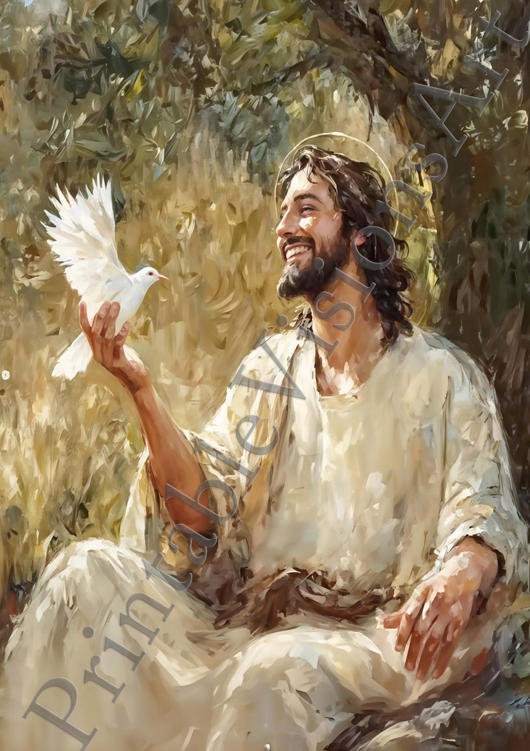 Unique Watercolor Peace of Jesus Christ - Jesus of Peace - Jesus Art ...