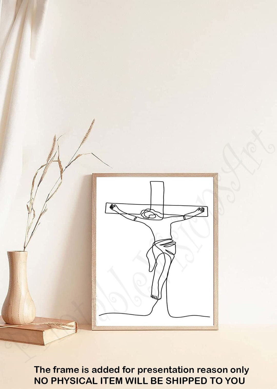 The Crucifixion of Jesus Religious Line Art Concept Simple - Etsy