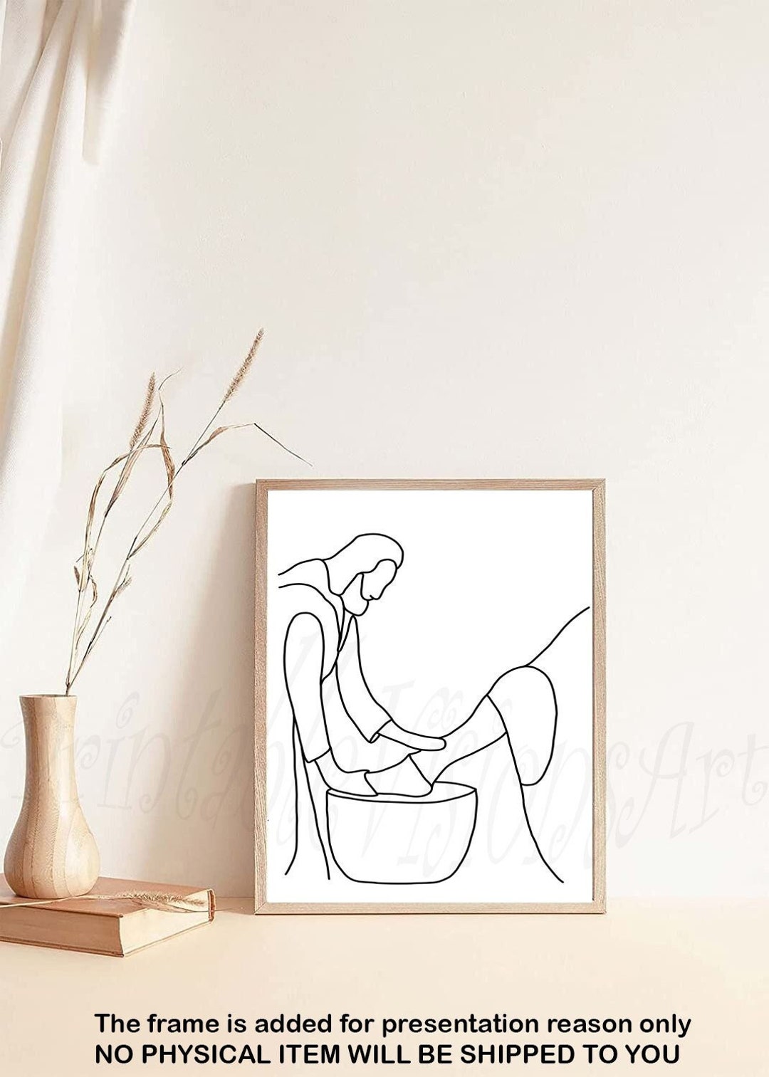 Jesus Washes His Disciples Feet line Art Religious Christian - Etsy