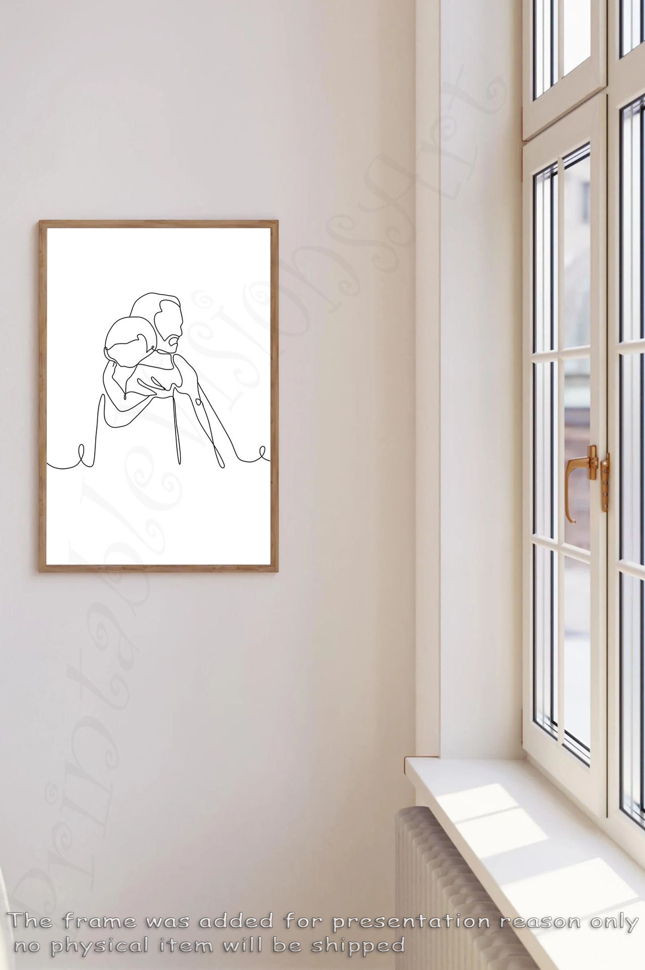 Christ's Embrace Line Art Religious Concept Simple Hand-drawn Sketch ...