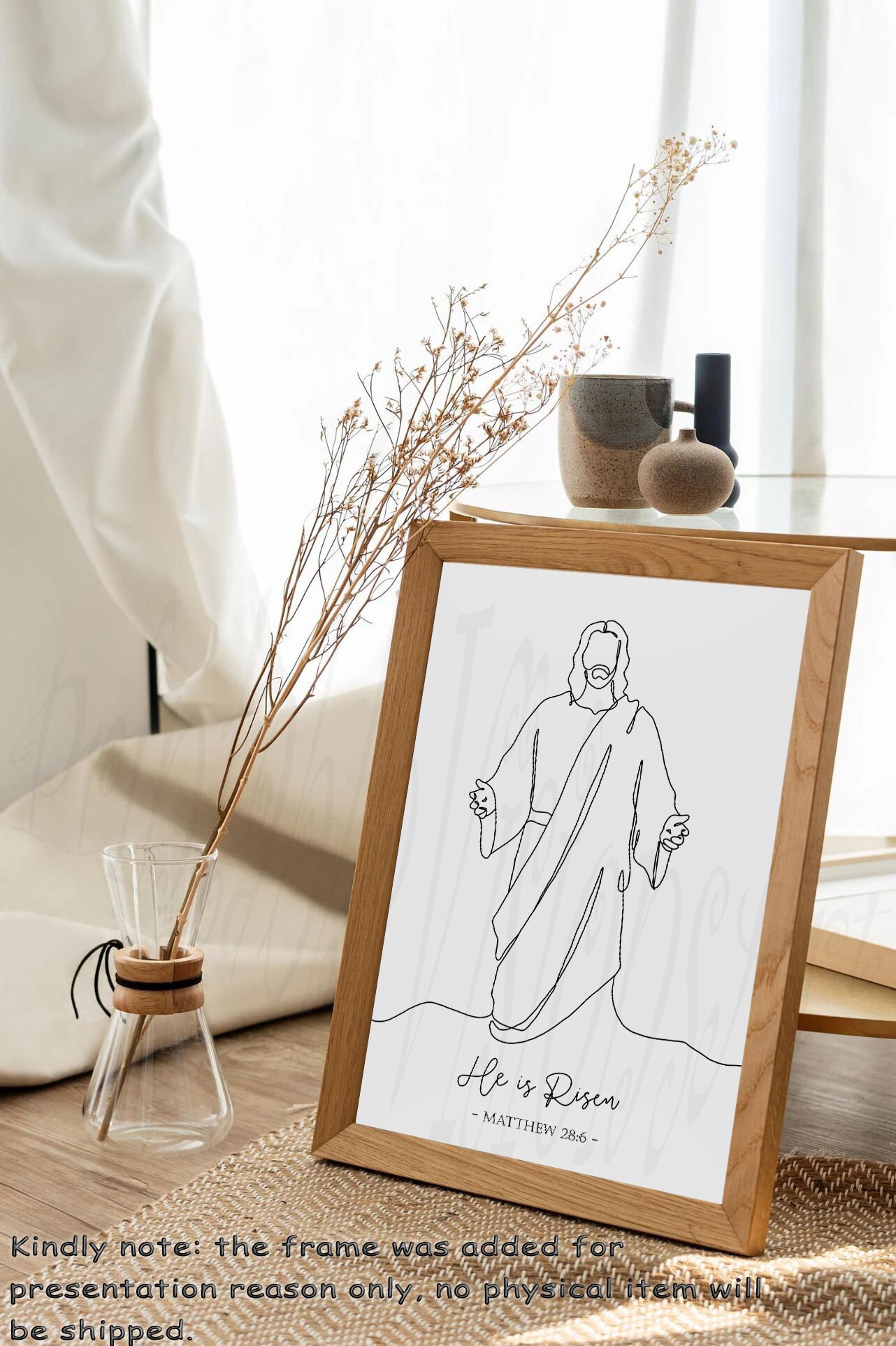 HE Has Risen, Just as HE Said line Art Religious Concept Simple Hand ...