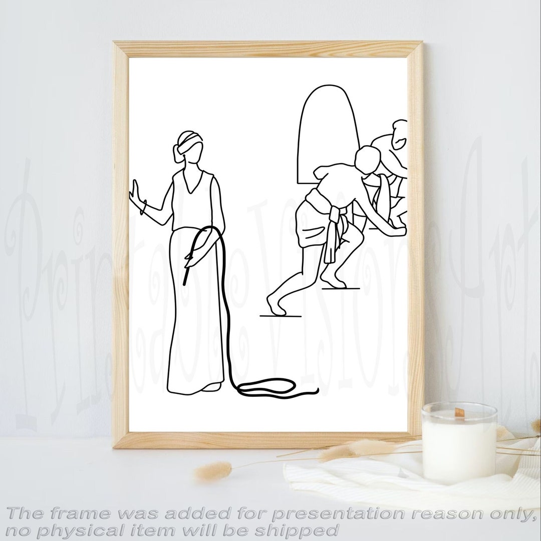 Rehab - Religious Line Art Concept Simple Hand-drawn Sketch Abstract ...