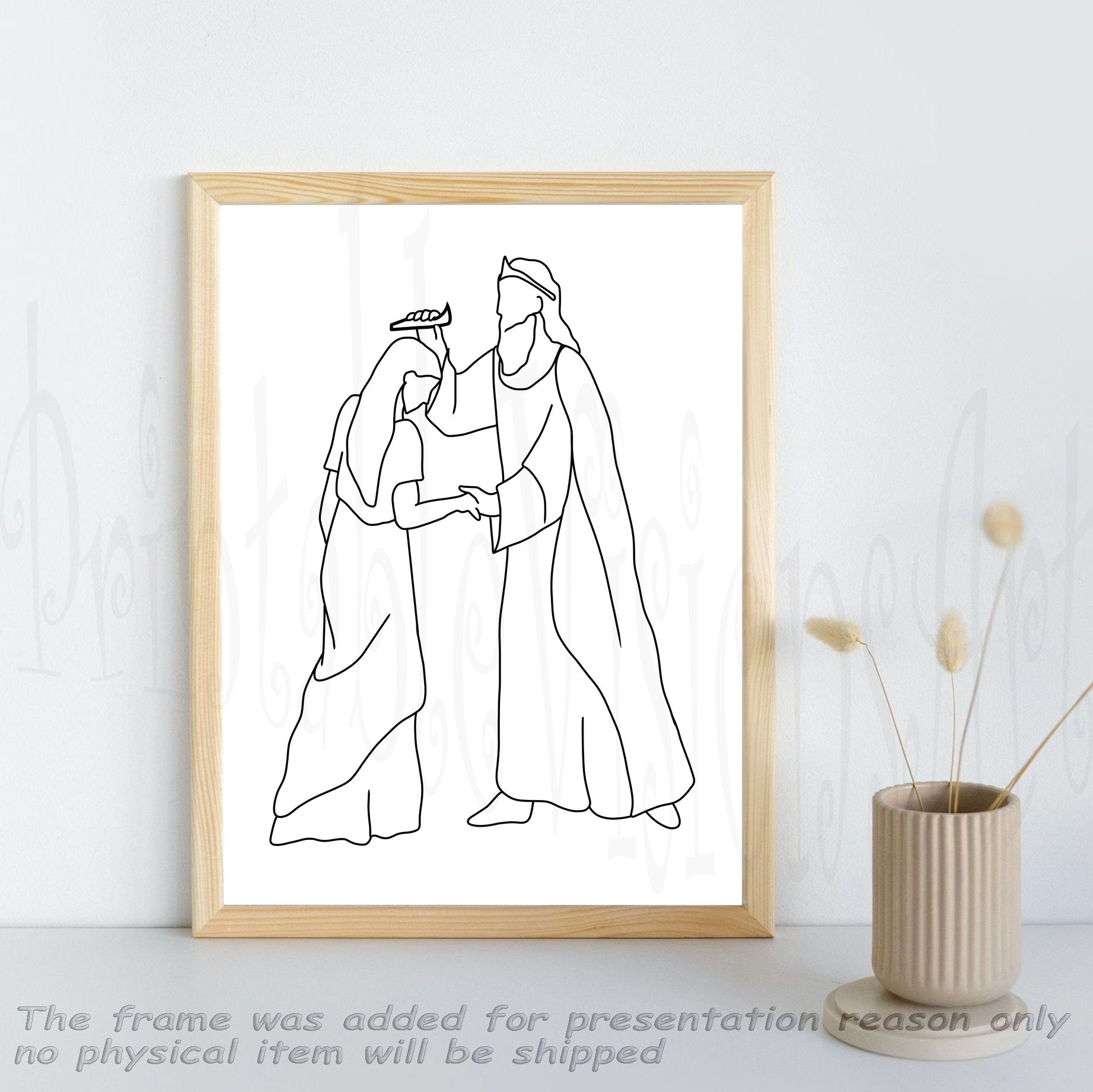 Queen Esthere - Modern Religious Line Art | Concept Simple Hand-drawn ...