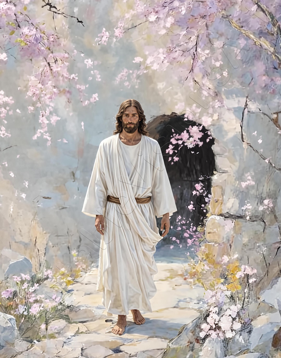 Jesus Christ Resurrected Paint | He is Risen Art | Jesus Alive | Jesus ...