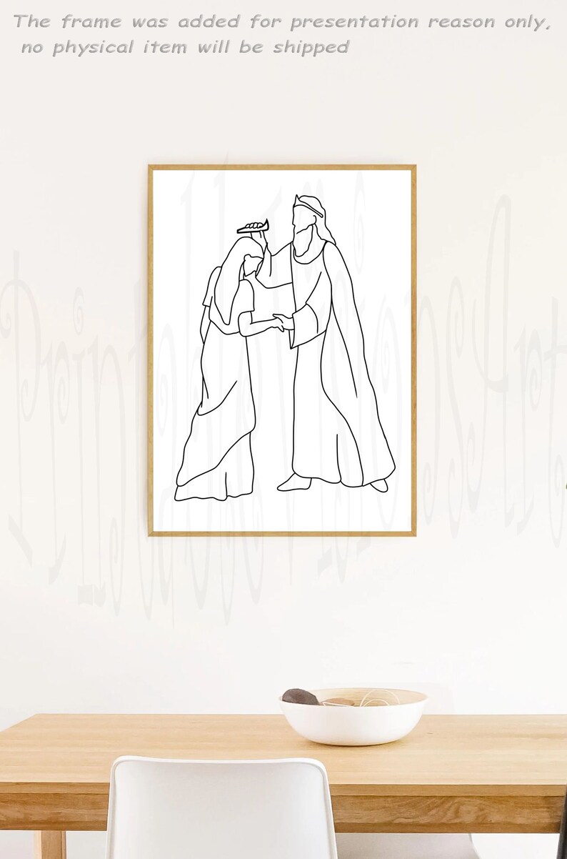 Queen Esthere Modern Religious Line Art Concept Simple Hand-drawn ...