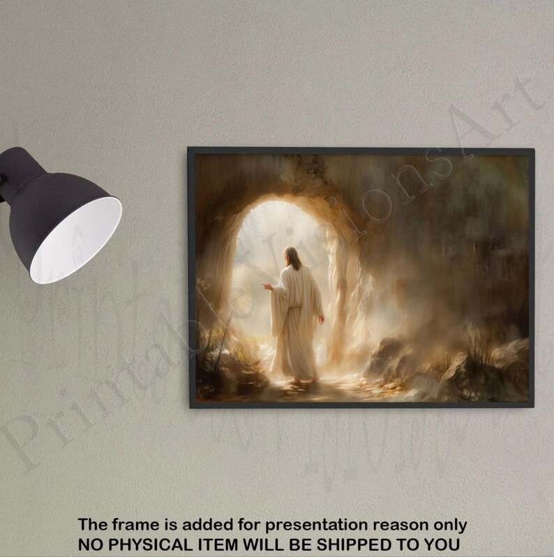 Digital Download: Jesus Christ Resurrected Easter Painting | He is Risen | Jesus Alive | Jesus ...