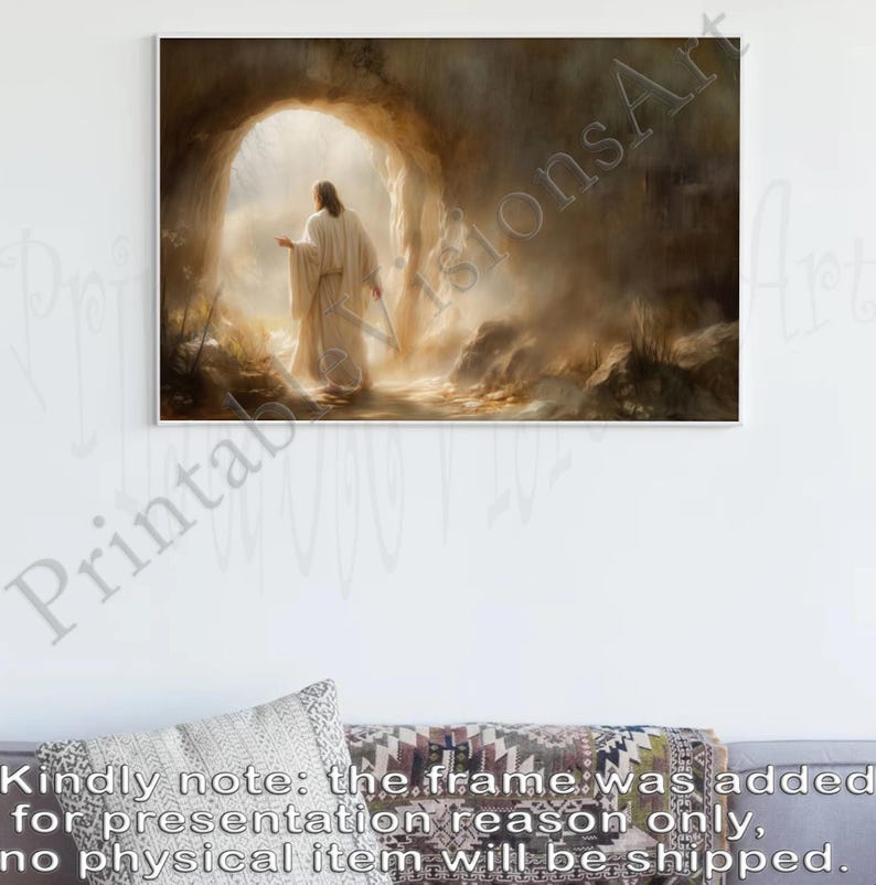 Digital Download: Jesus Christ Resurrected Easter Painting | He is Risen | Jesus Alive | Jesus ...