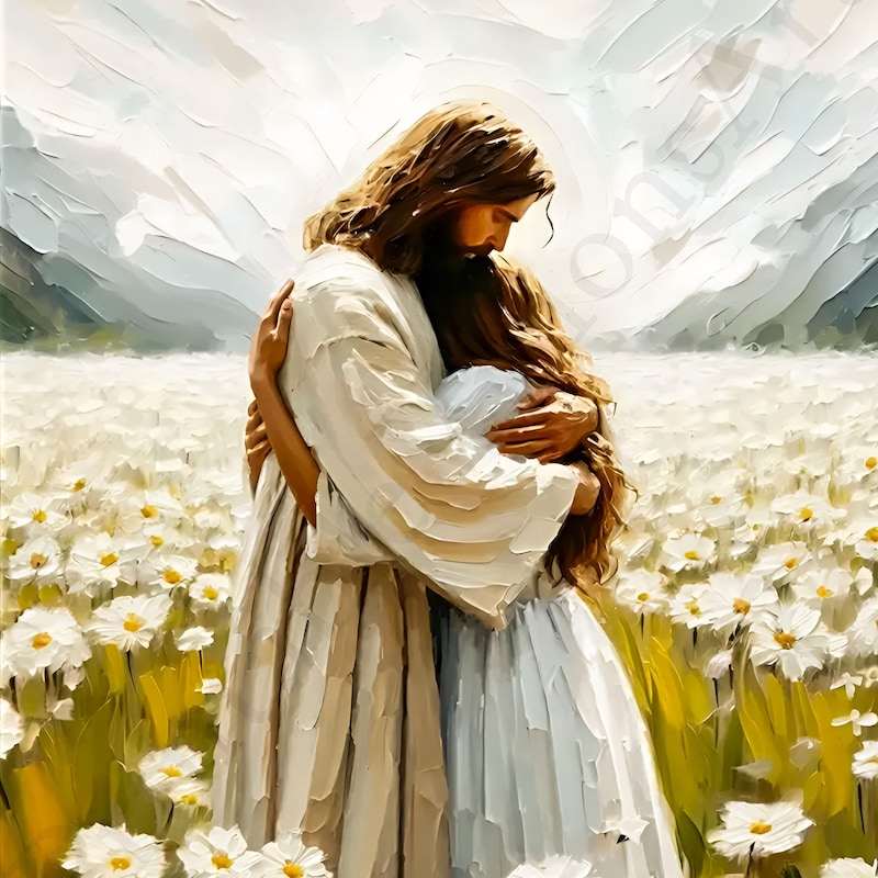 Jesus Hugging Woman - Etsy