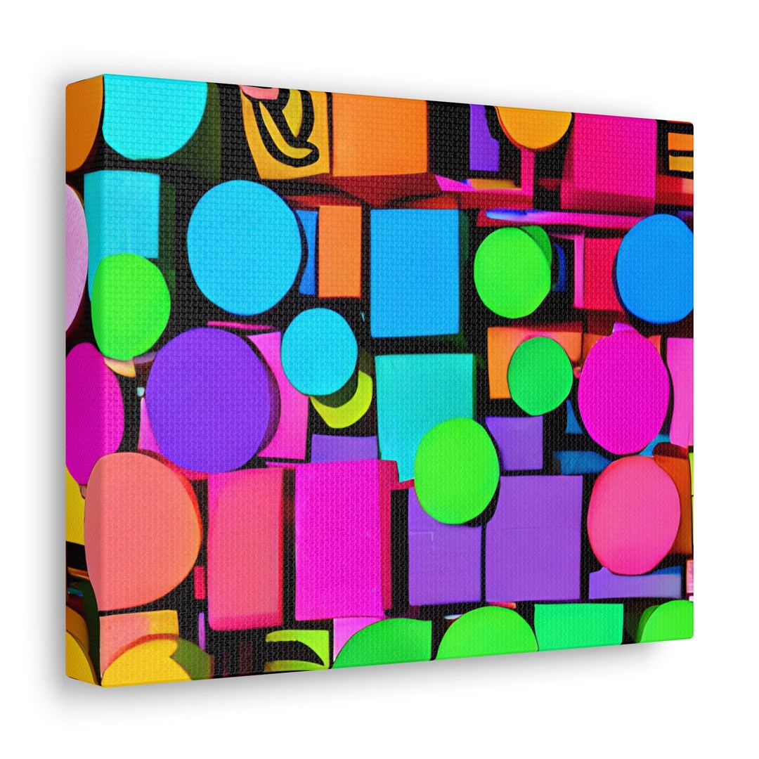 Shapes Canvas Gallery Wraps - Etsy