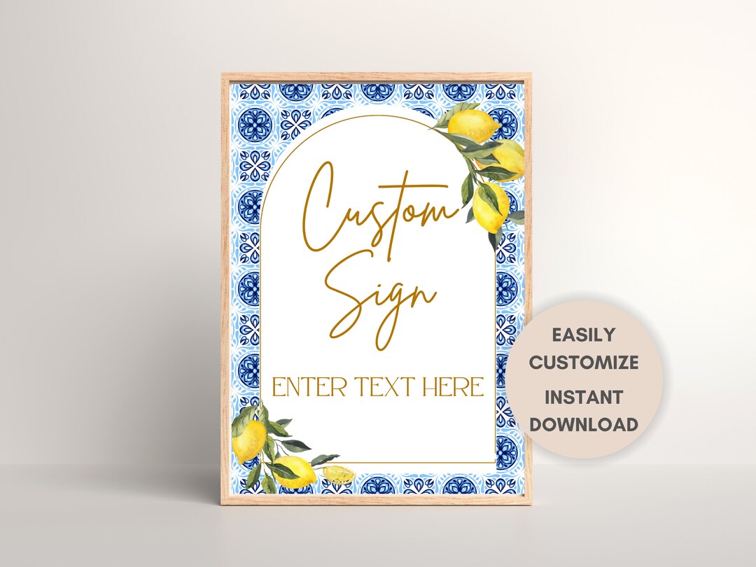 Ciao, Baby! Summer Amalfi Coast Lemon & Blue Tile Italian Themed Baby ...