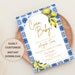 Ciao, Baby Editable Summer Amalfi Coast Lemon & Blue Tile Italian ...