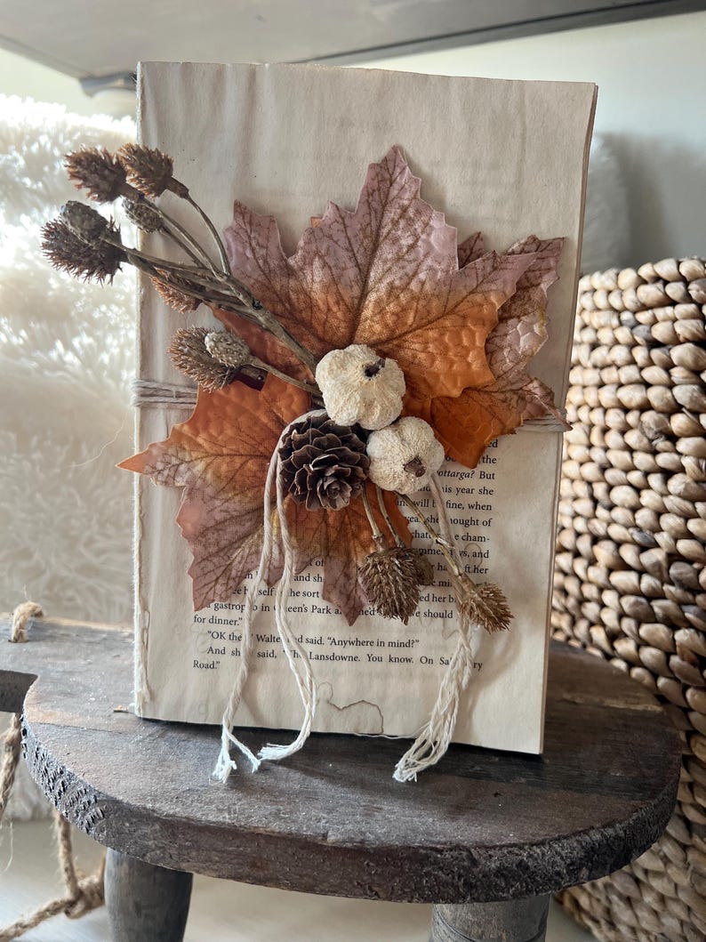 Oak Leaf & Acorn Decorative Book Bundle - Etsy
