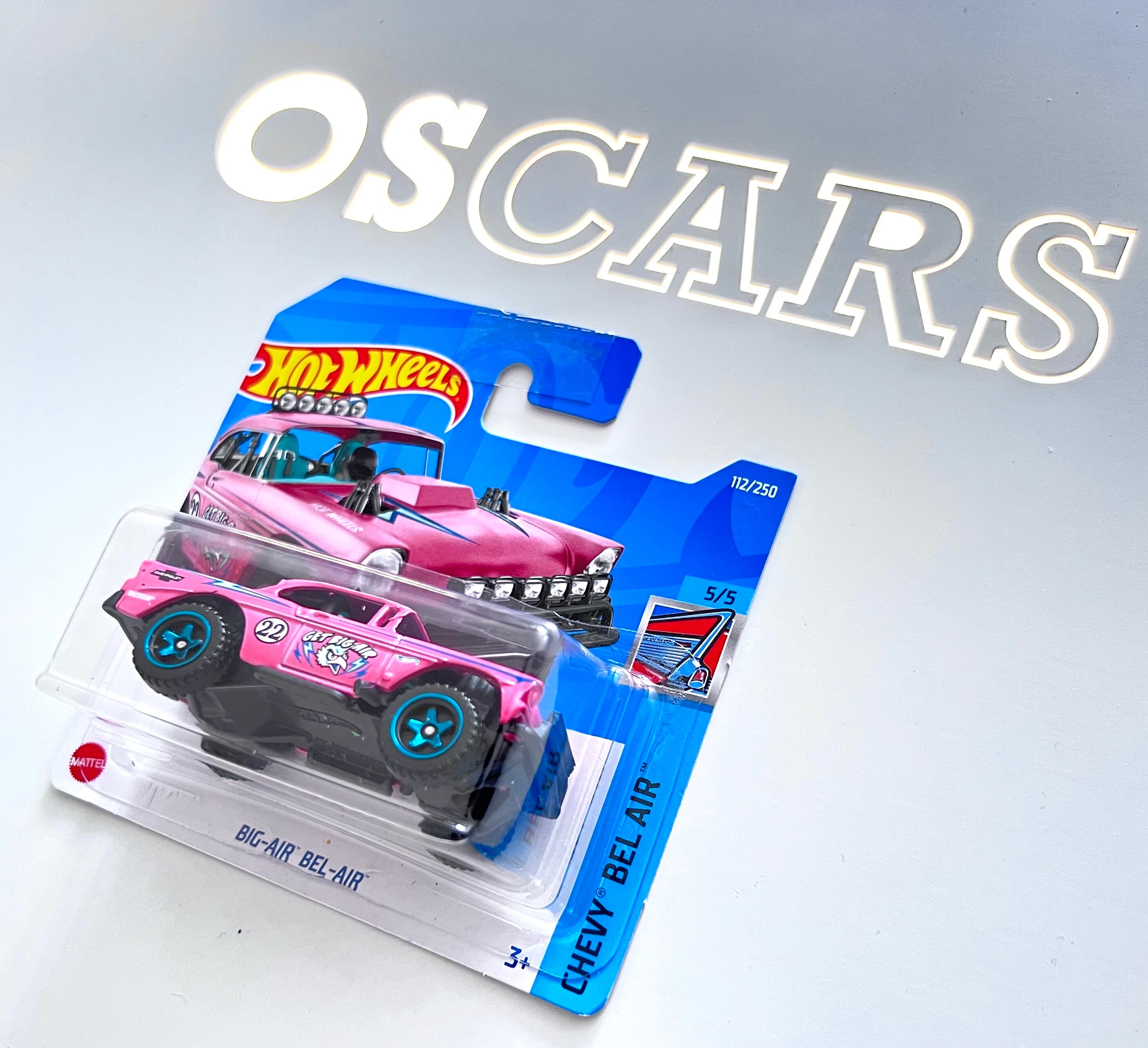 Hotwheels Big-air Bel-air Pink Die Cast Car. Short Card. - Etsy