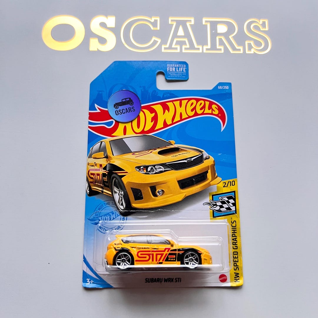 Subaru WRX STI Yellow, Hot Wheel Rare Diecast Collectible Car, Model ...